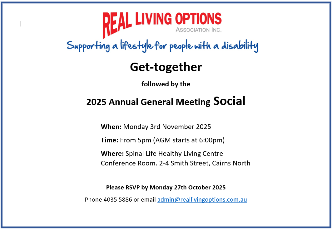 AGM 2025 Invitation - Real Living Options